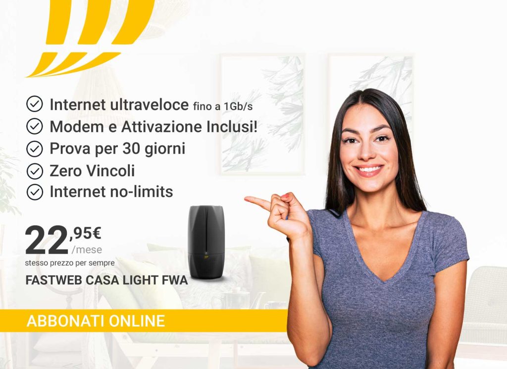 Offerte Fastweb Fibra e ADSL per internet super veloce